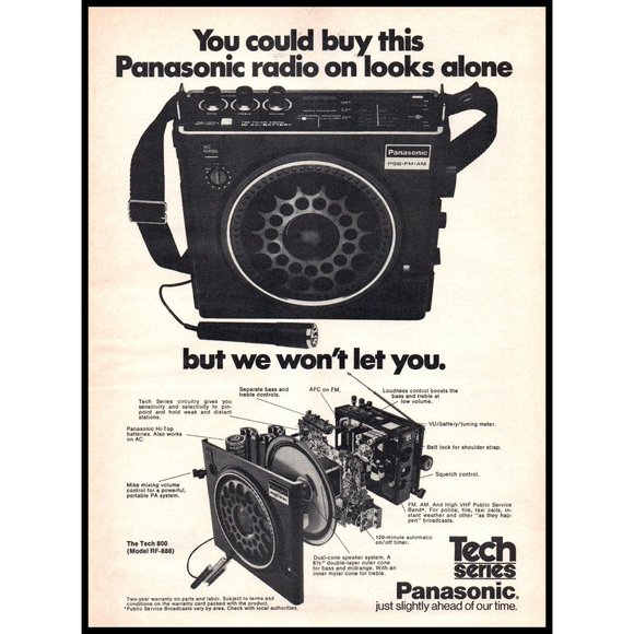 Panaonic | Art | 974 Panasonic Rf888 Tech 80 Portable Radio Vintage ...